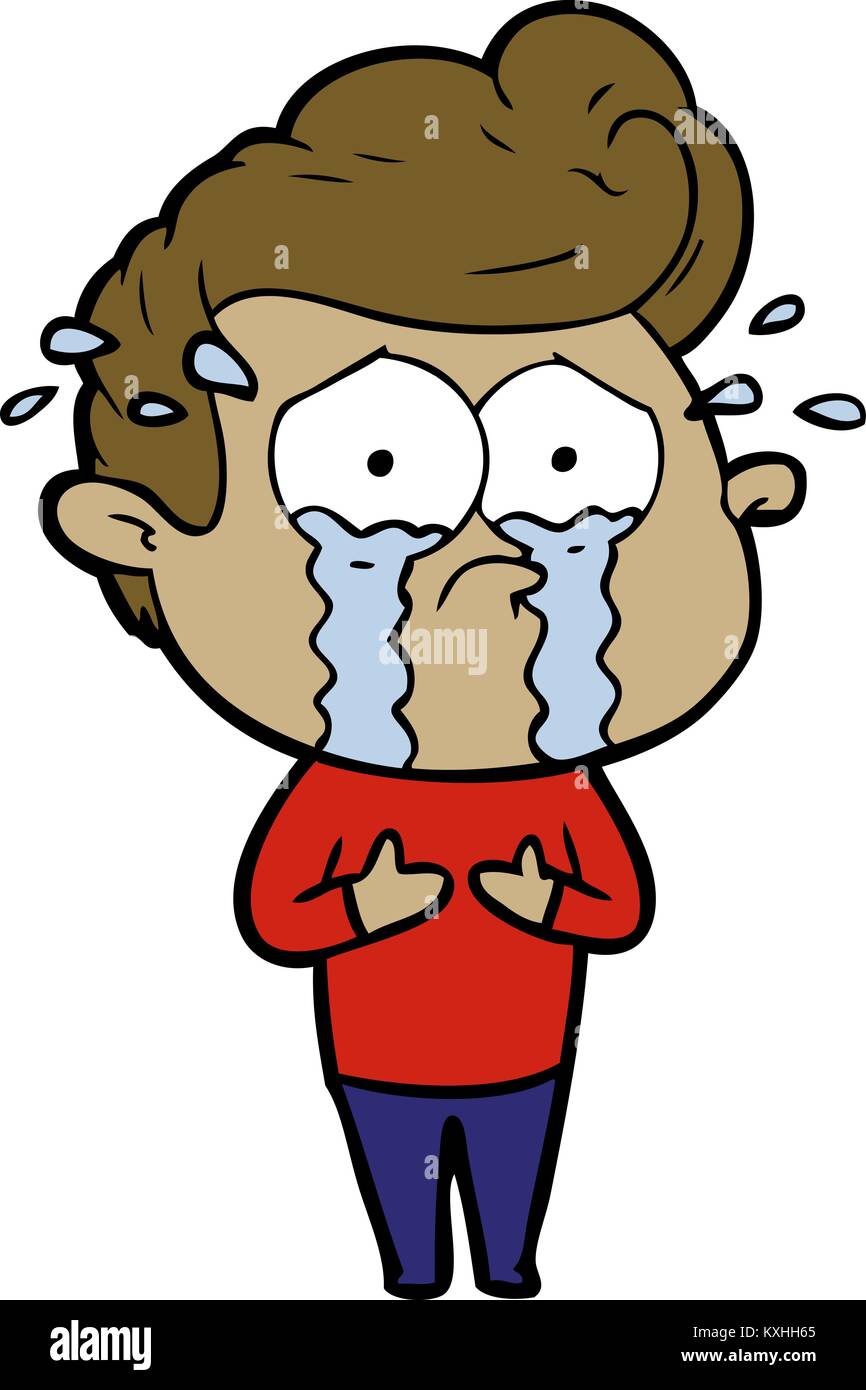 cartoon crying man Stock Vector Image & Art - Alamy