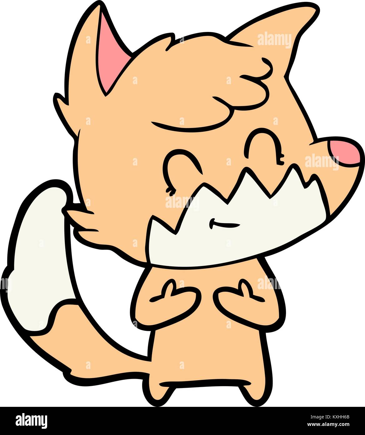 cartoon friendly fox Stock Vector Image & Art - Alamy