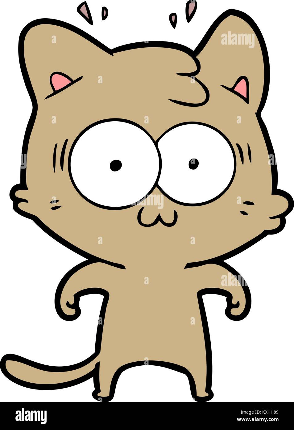 cartoon surprised cat Stock Vector Image & Art - Alamy