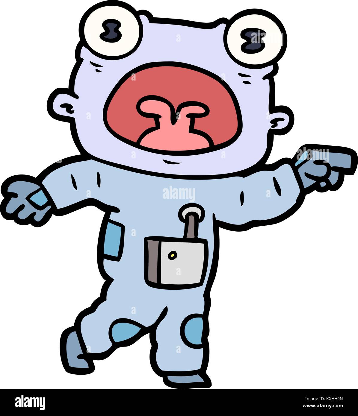 cartoon weird alien communicating Stock Vector Image & Art - Alamy