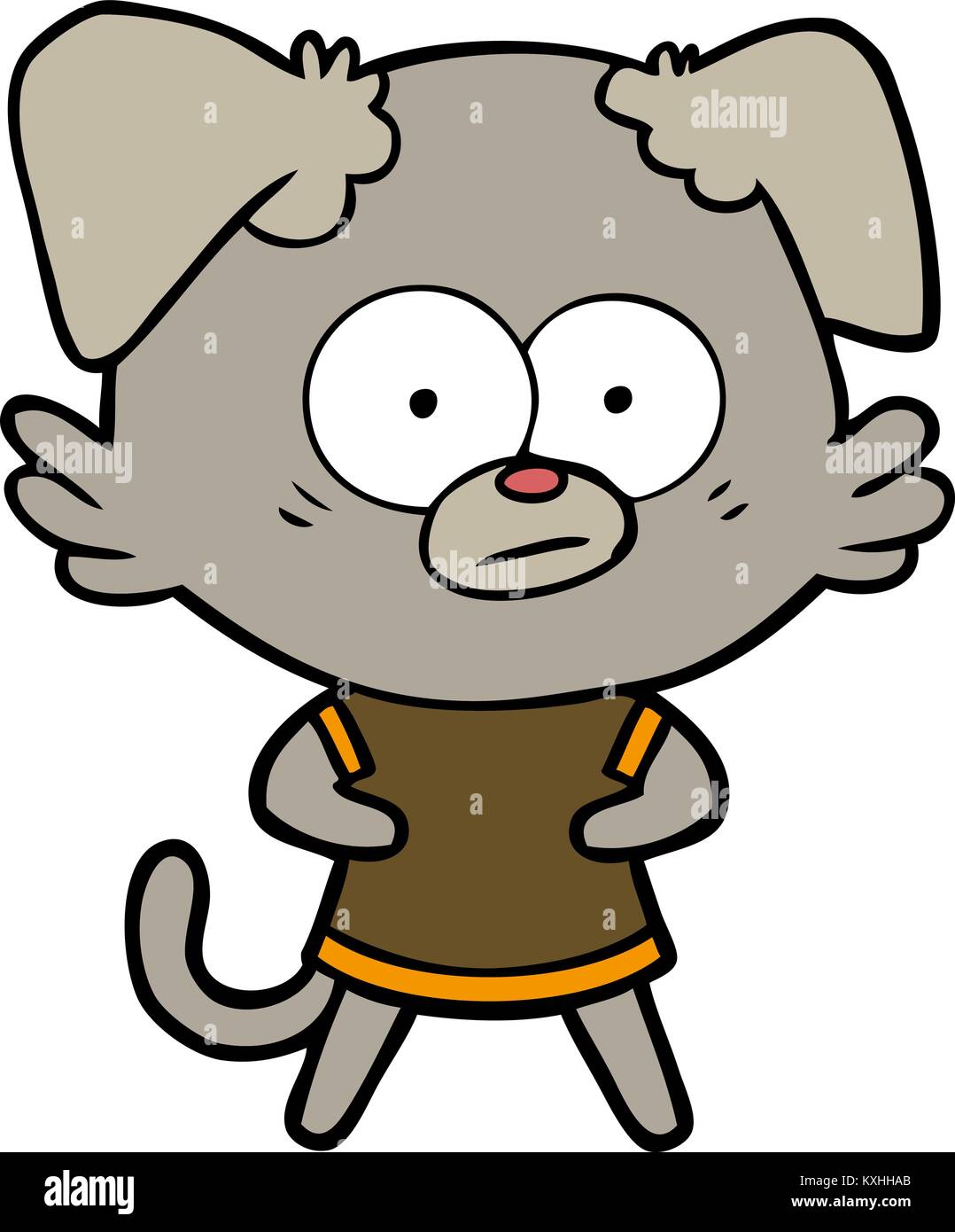 nervous dog cartoon Stock Vector Image & Art - Alamy