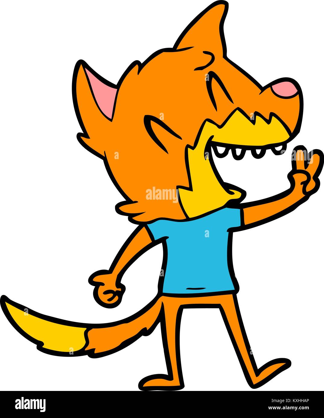 laughing fox cartoon Stock Vector Image & Art - Alamy