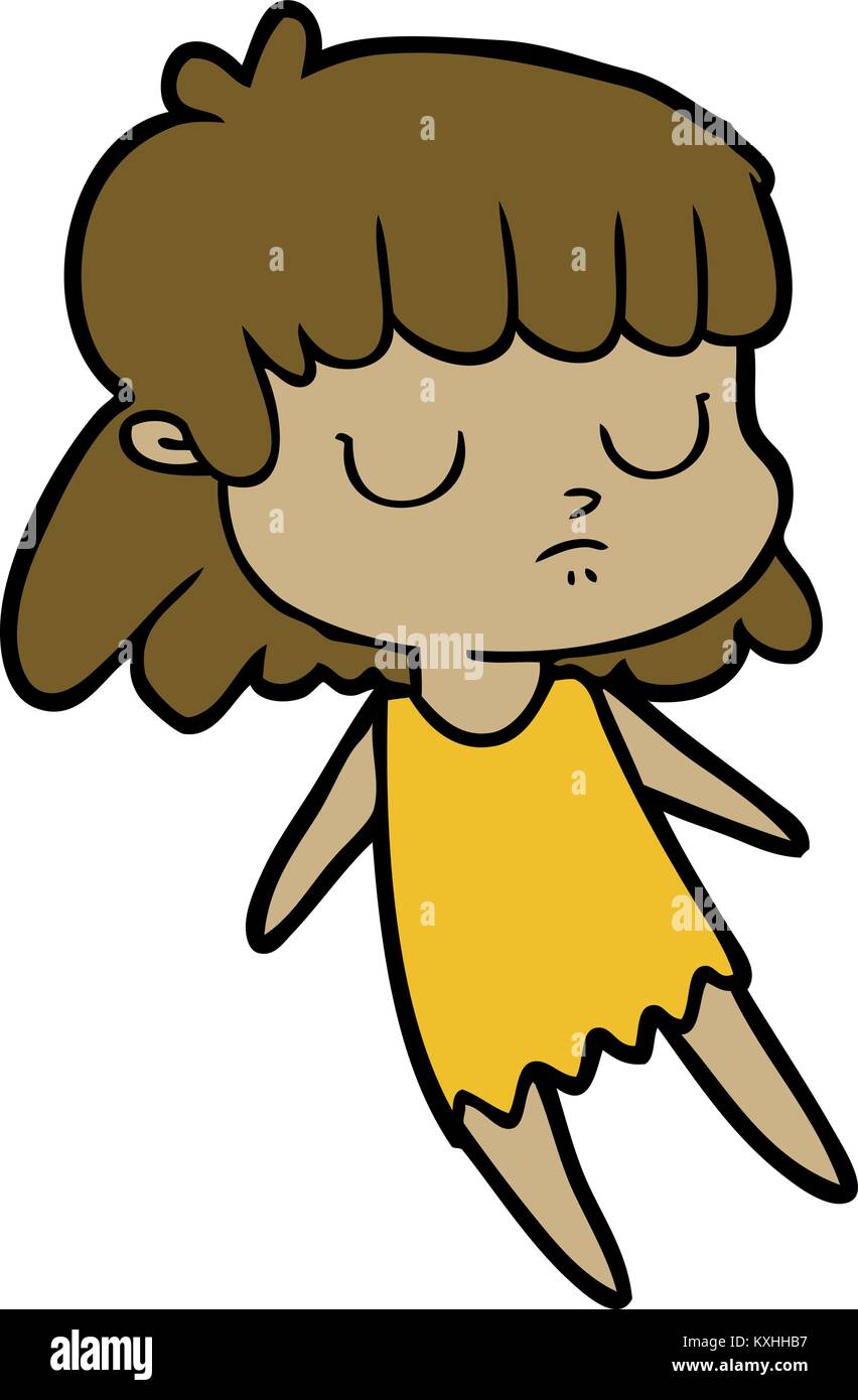 cartoon indifferent woman Stock Vector Image & Art - Alamy