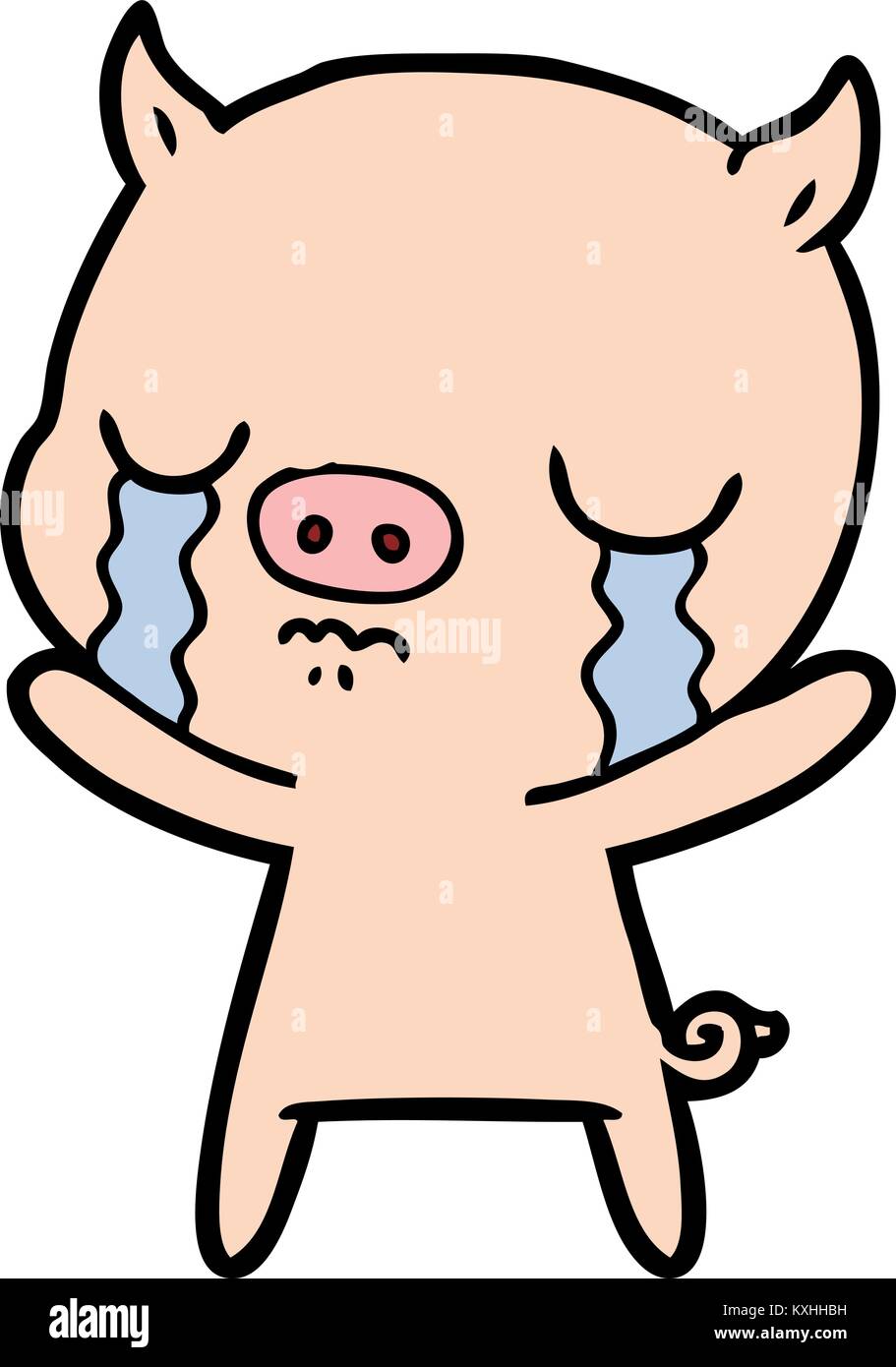 Crying Pig Cartoon