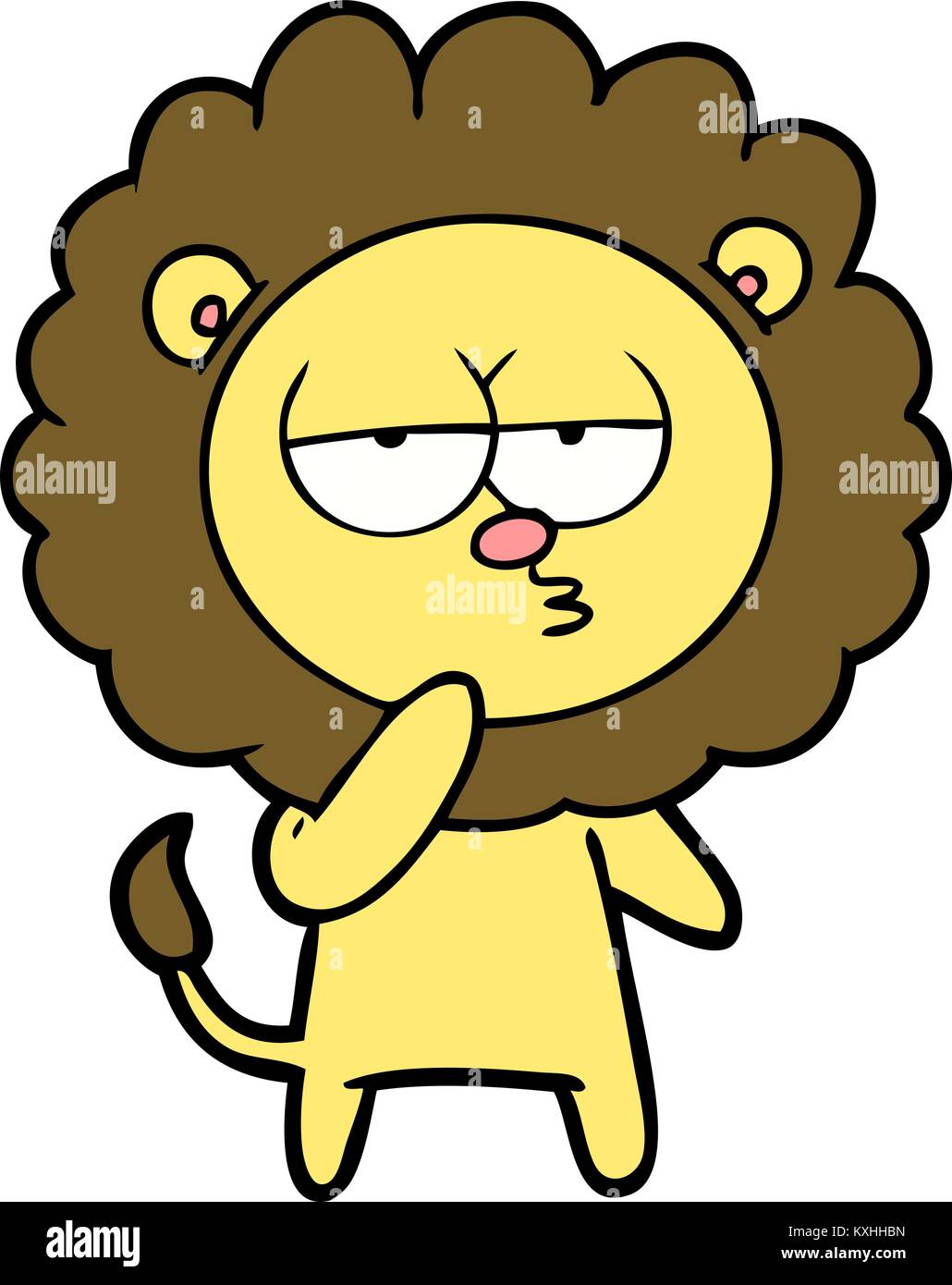 cartoon tired lion Stock Vector Image & Art - Alamy