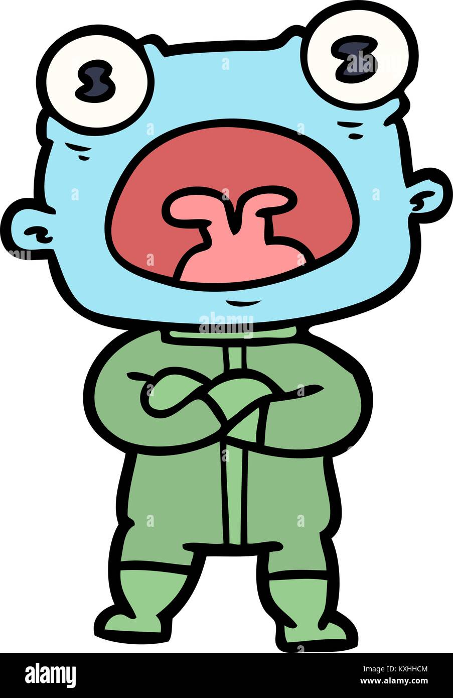 cartoon weird alien communicating Stock Vector Image & Art - Alamy