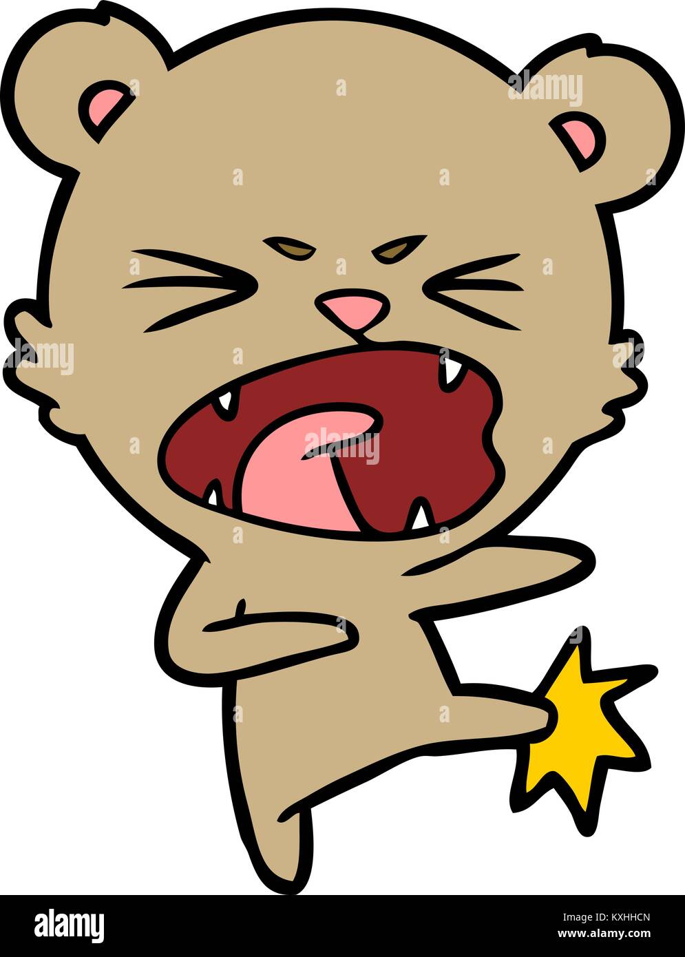 angry cartoon bear Stock Vector Image & Art - Alamy