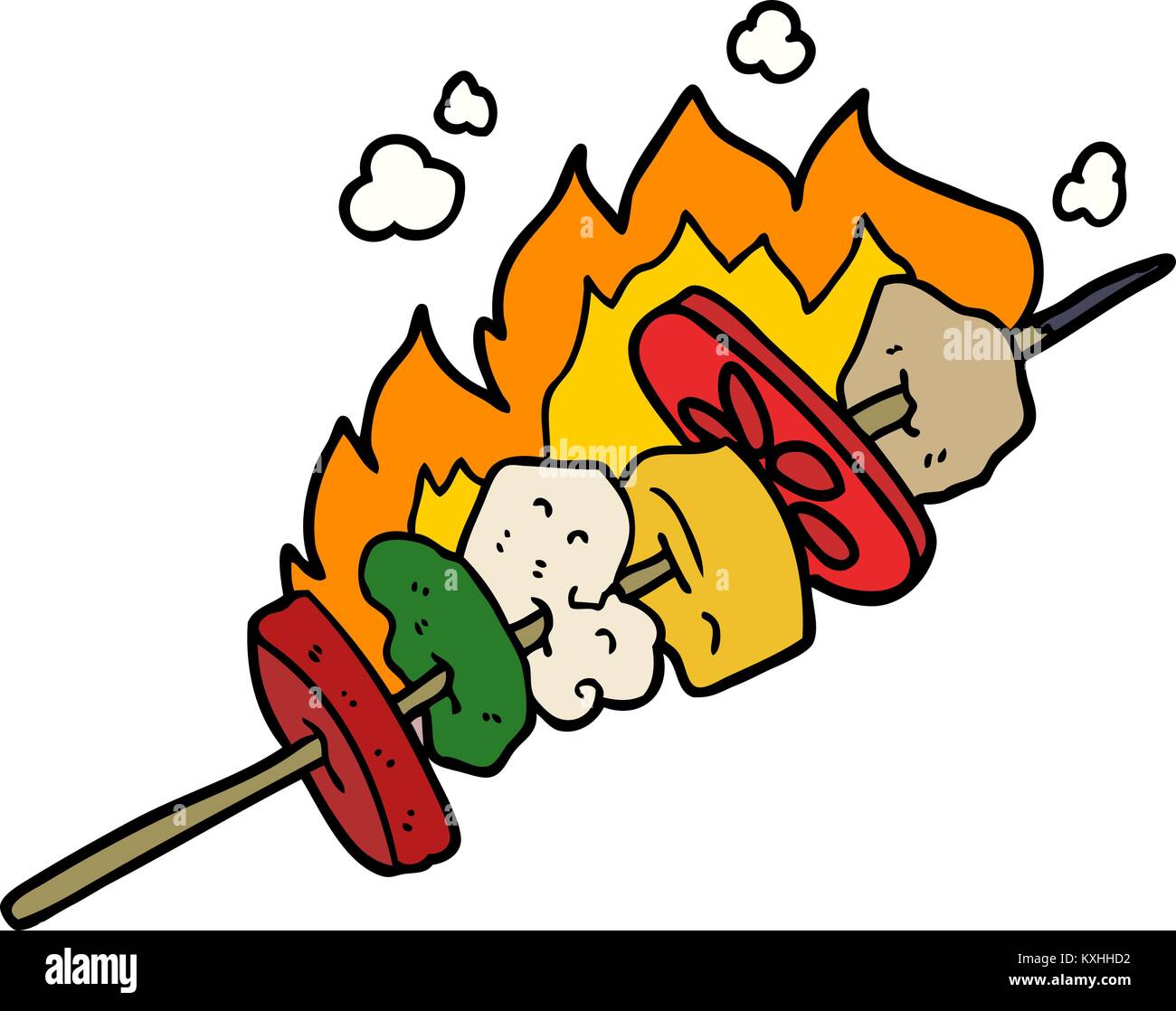 cartoon kebab sticks Stock Vector Image & Art - Alamy