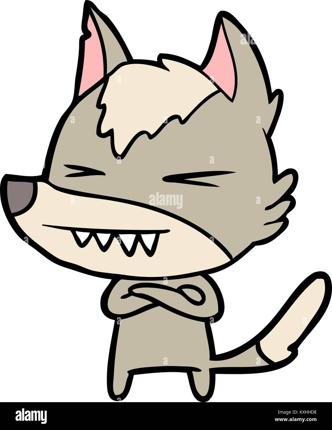 angry wolf cartoon Stock Vector Image & Art - Alamy