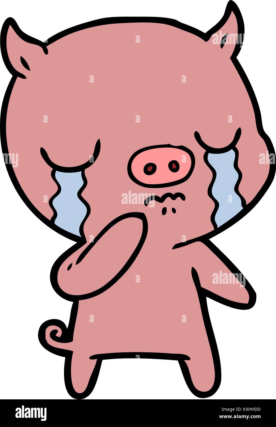 cartoon pig crying Stock Vector Image & Art - Alamy