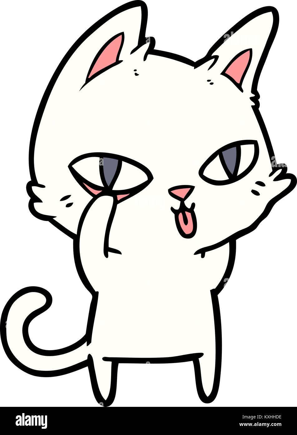 cartoon cat staring Stock Vector Image & Art - Alamy