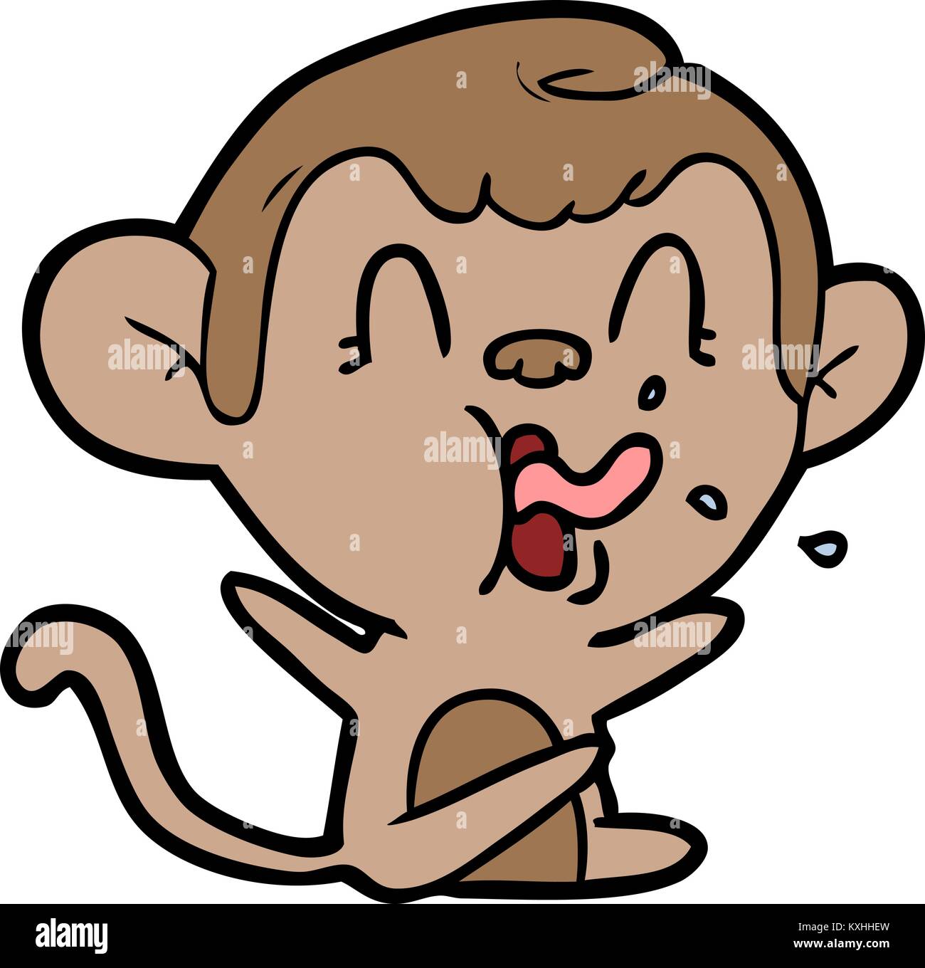 crazy cartoon monkey Stock Vector Image & Art - Alamy