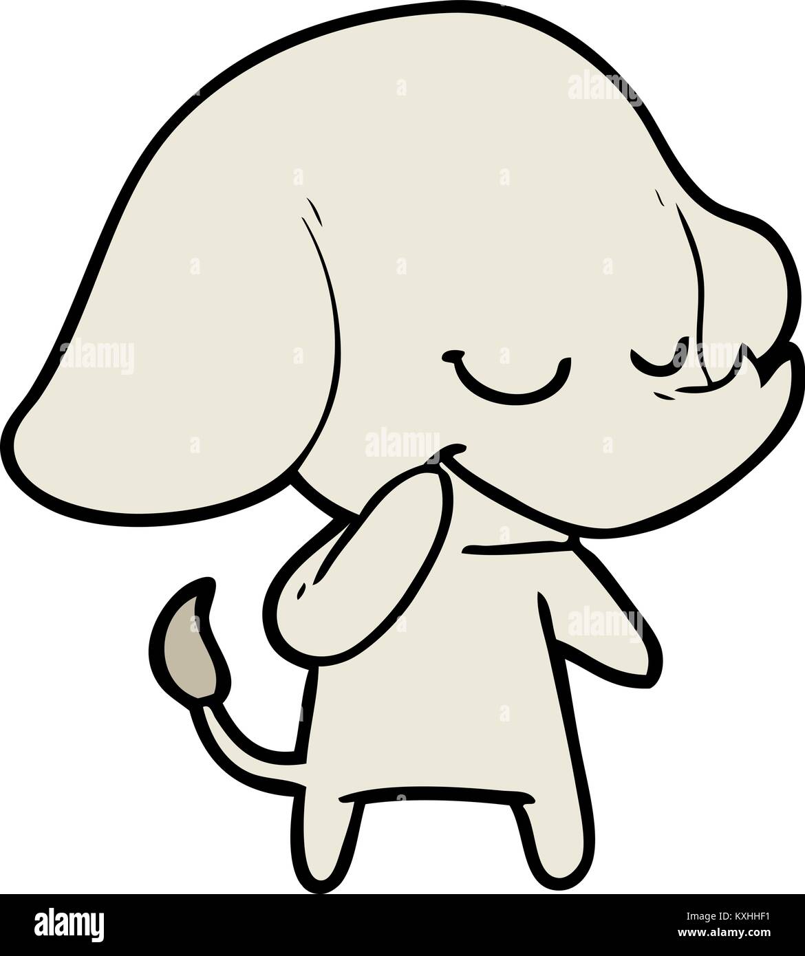 cartoon smiling elephant Stock Vector Image & Art - Alamy