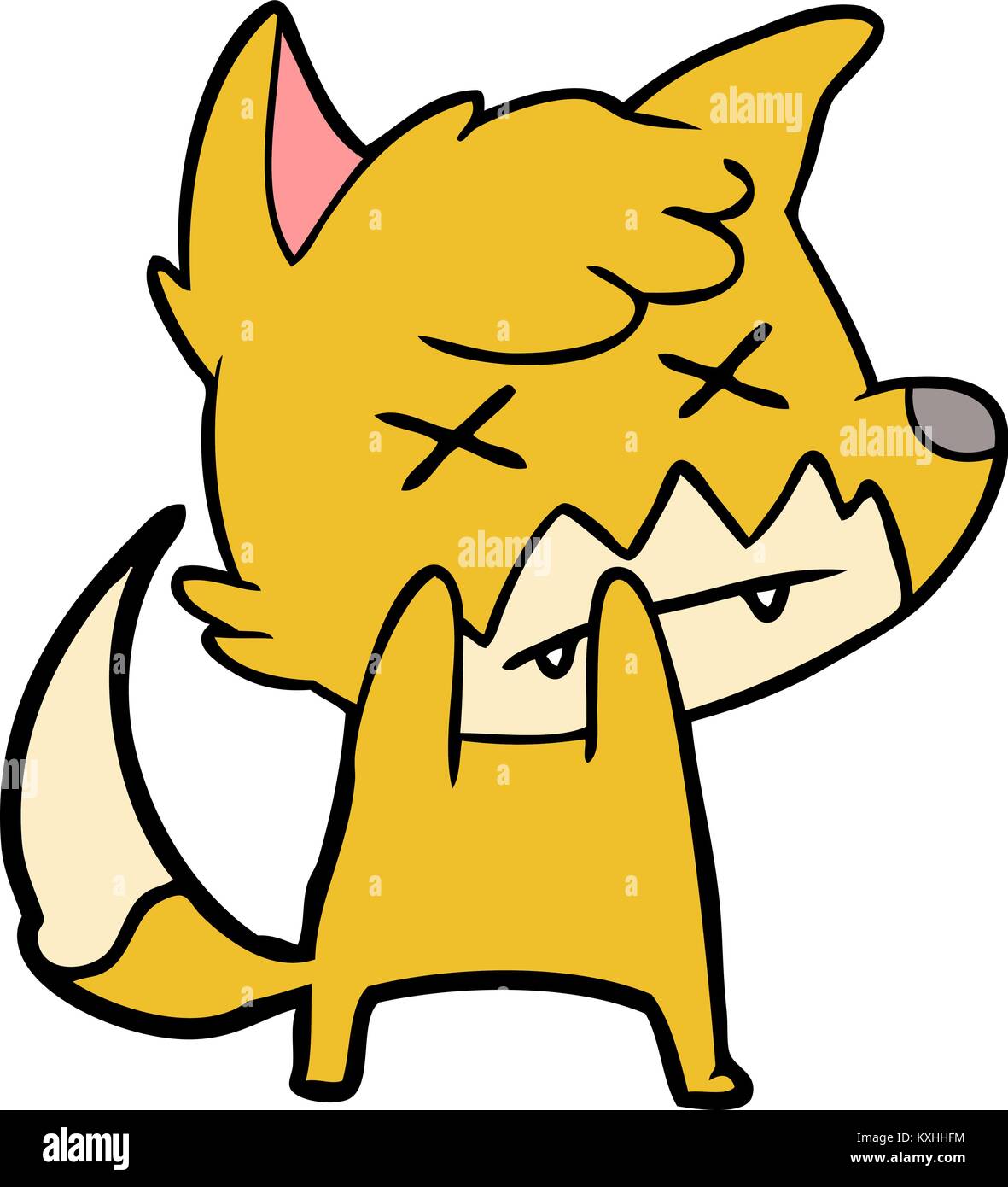 cartoon dead fox Stock Vector Image & Art - Alamy