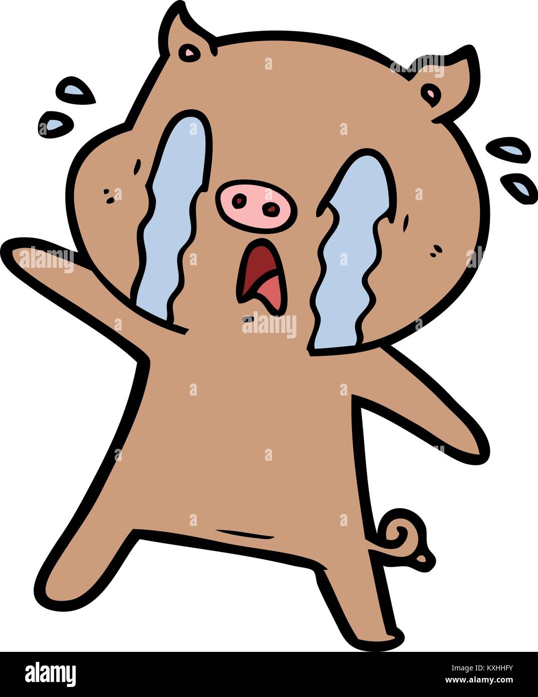 crying pig cartoon Stock Vector Image & Art - Alamy