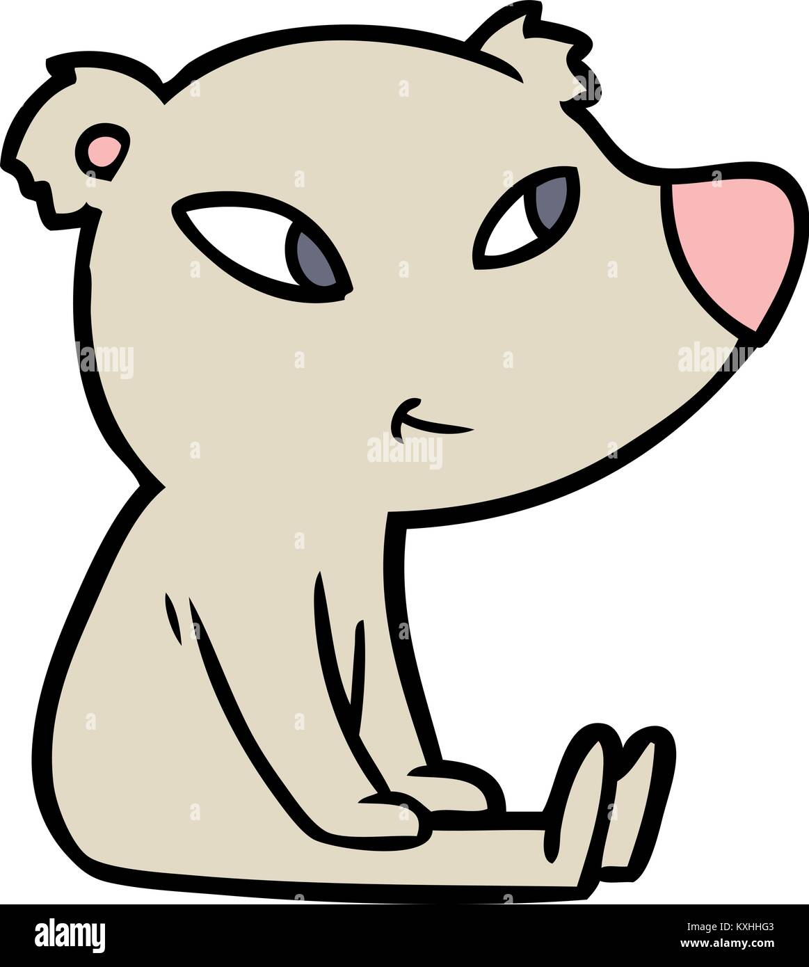 cute cartoon bear sitting Stock Vector Image & Art - Alamy