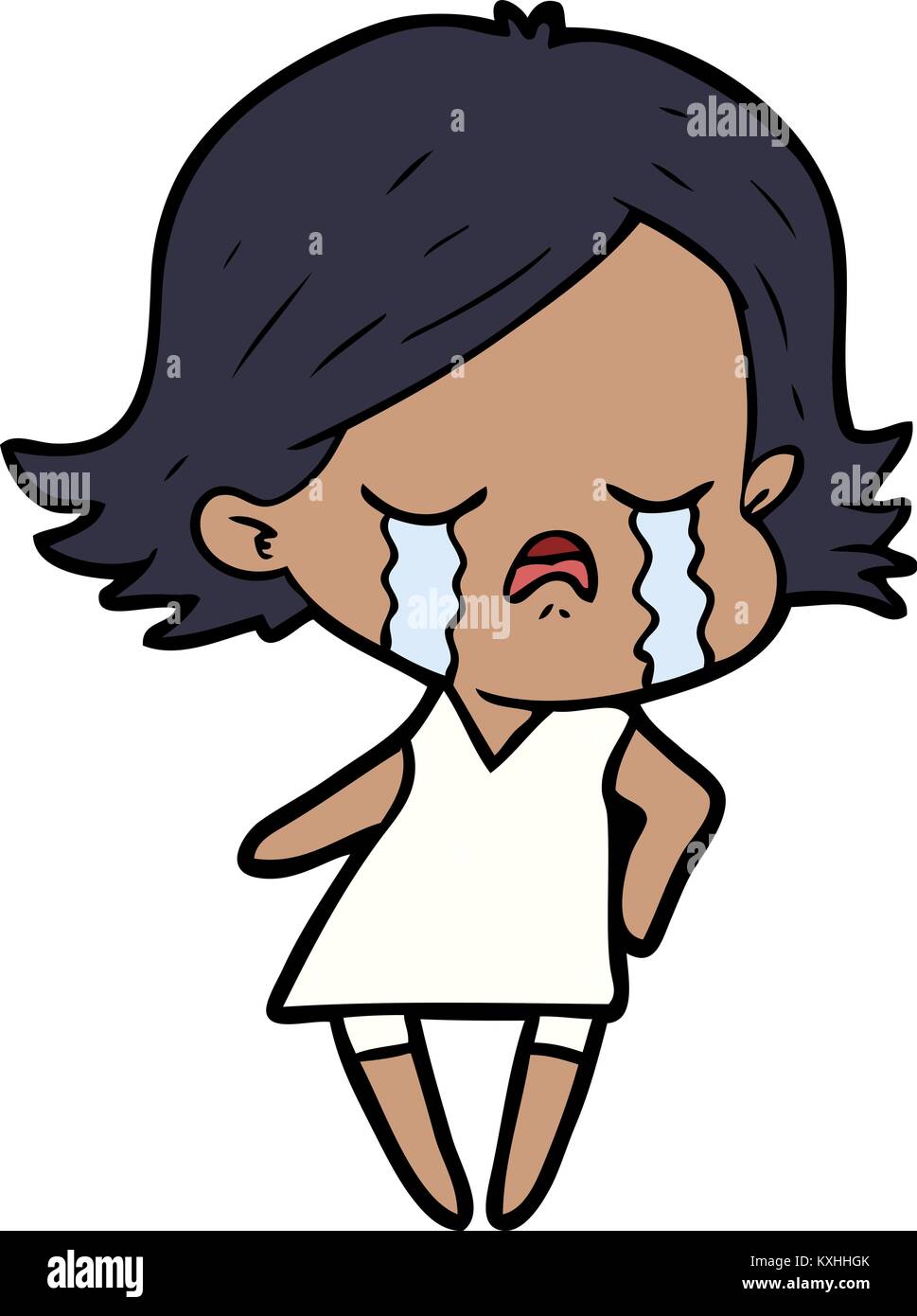 cartoon girl crying Stock Vector Image & Art - Alamy