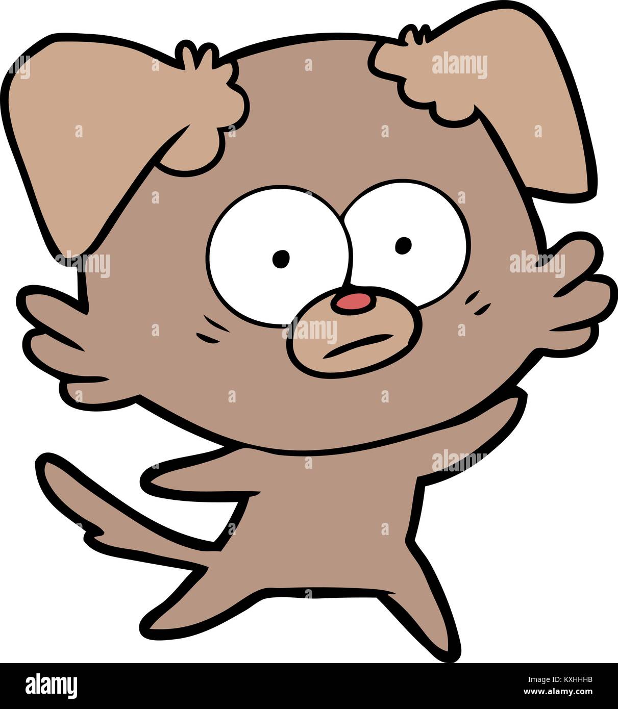 nervous dog cartoon Stock Vector Image & Art - Alamy
