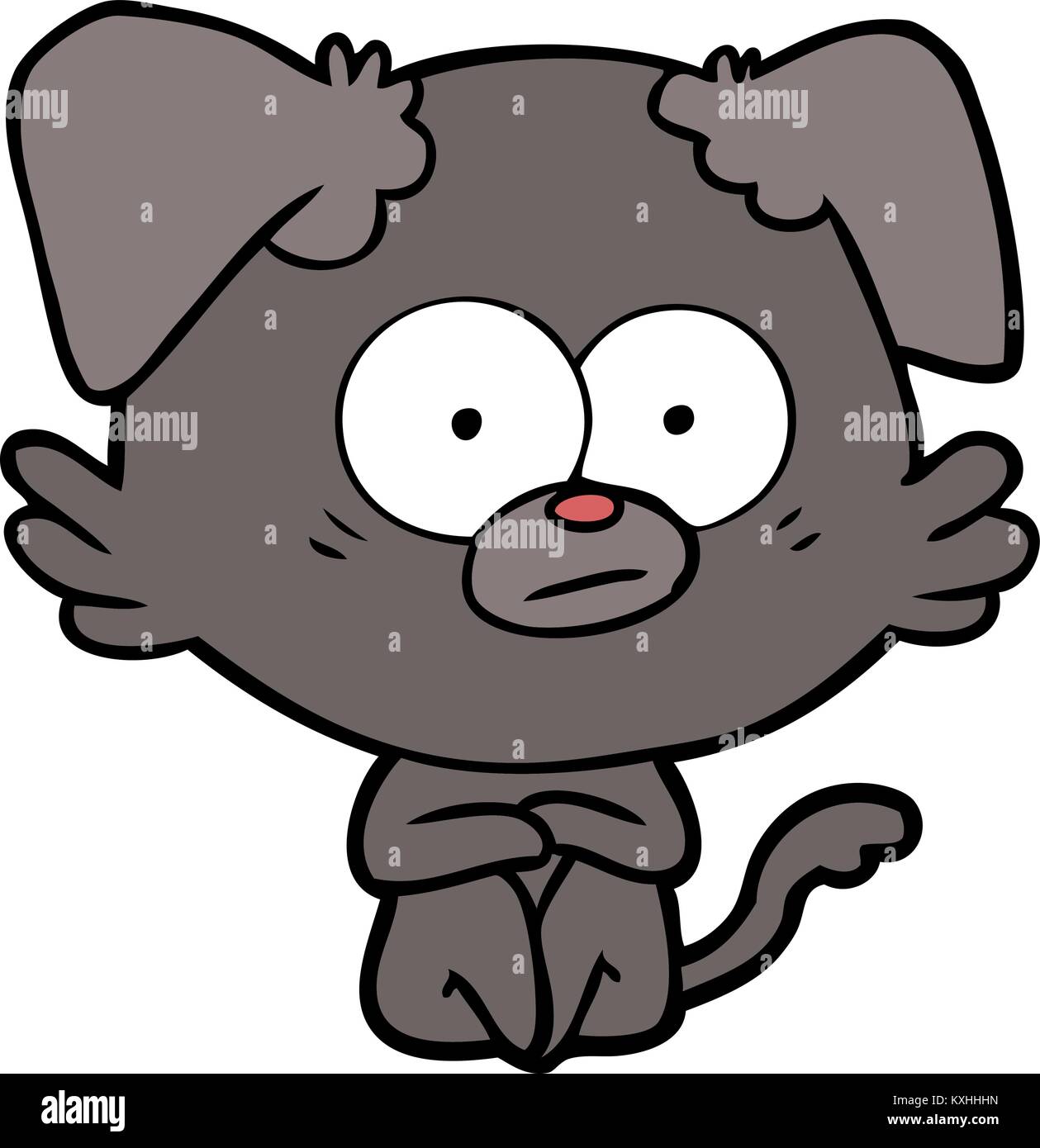 nervous dog cartoon Stock Vector Image & Art - Alamy
