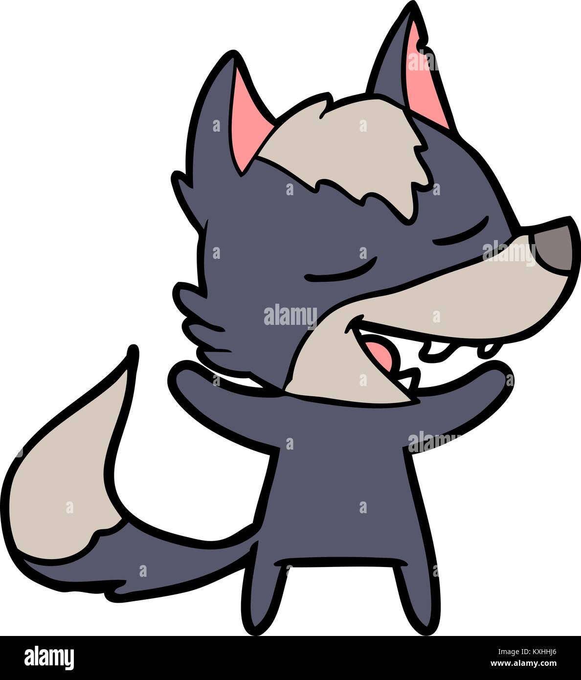 cartoon wolf laughing Stock Vector Image & Art - Alamy