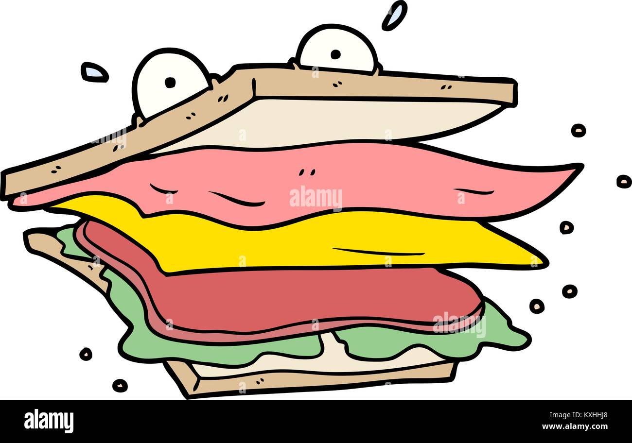sandwich cartoon character Stock Vector Image & Art - Alamy