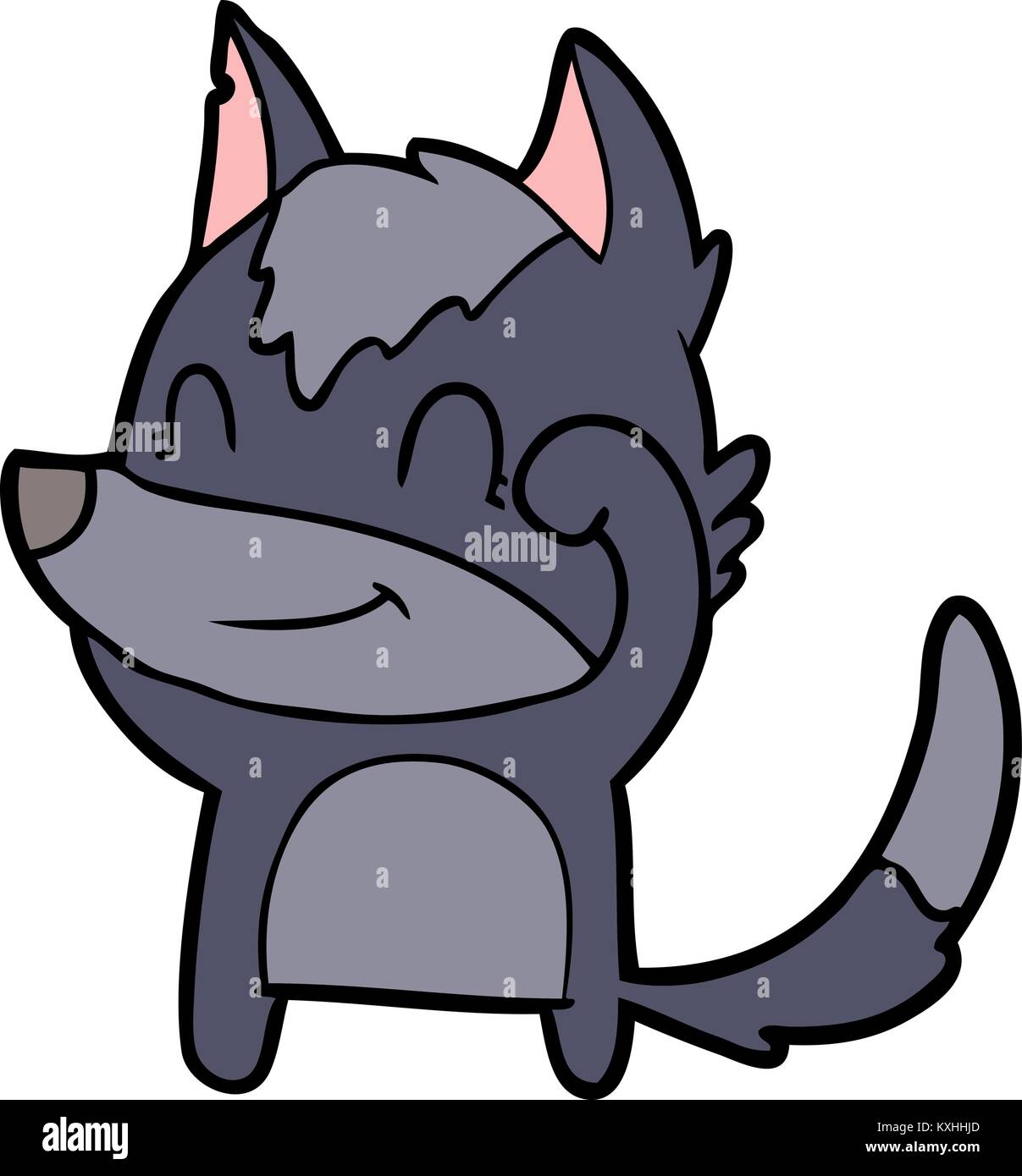 friendly cartoon wolf Stock Vector Image & Art - Alamy