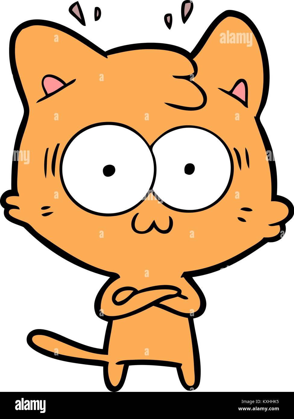 cartoon surprised cat Stock Vector Image & Art - Alamy