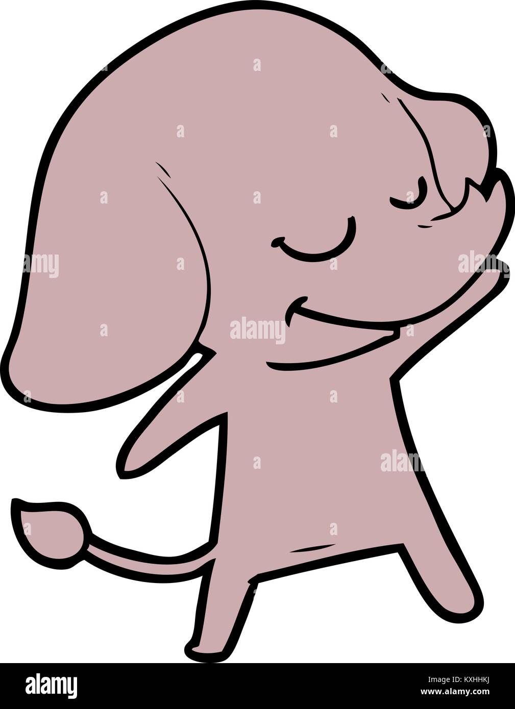 cartoon smiling elephant Stock Vector Image & Art - Alamy