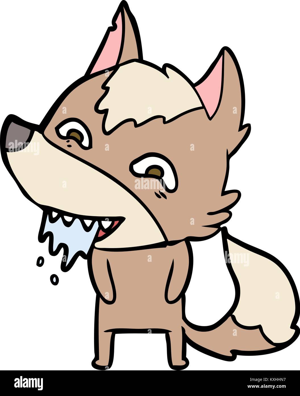 cartoon hungry wolf Stock Vector Image & Art - Alamy
