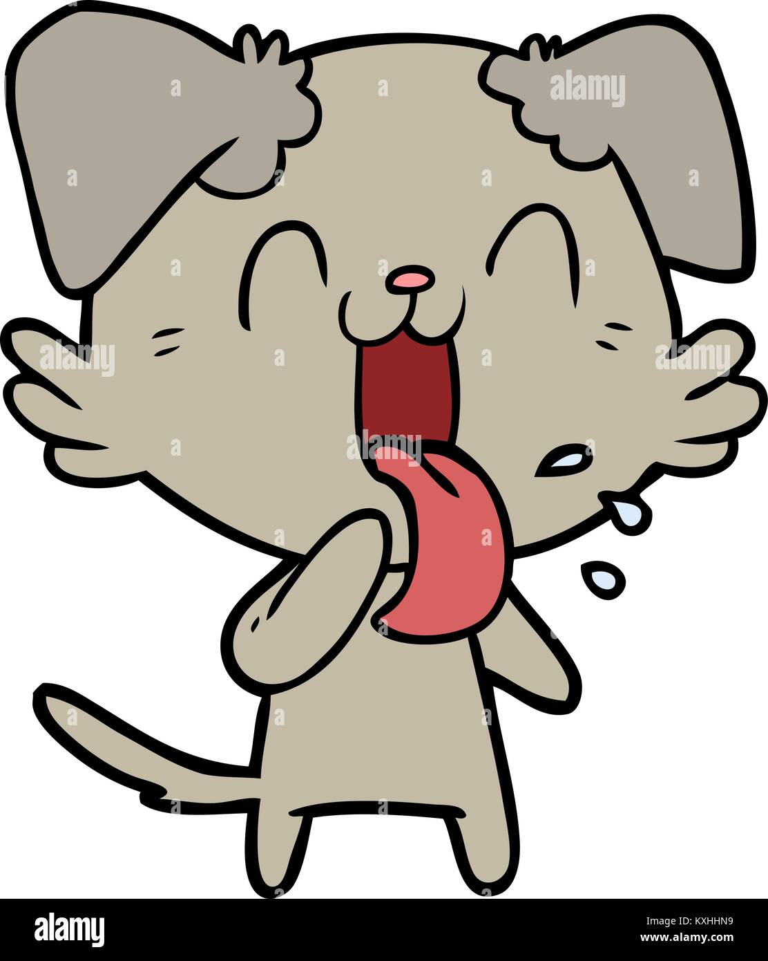 cartoon panting dog Stock Vector Image & Art - Alamy