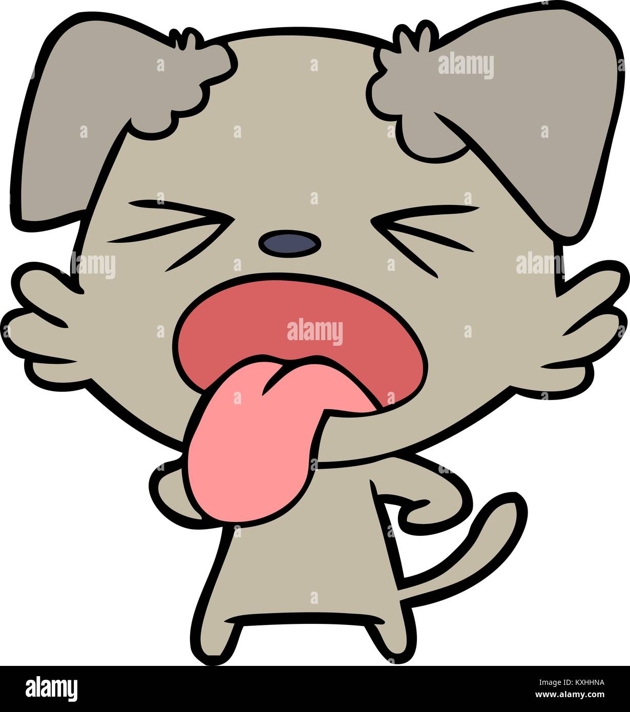 cartoon disgusted dog Stock Vector Image & Art - Alamy