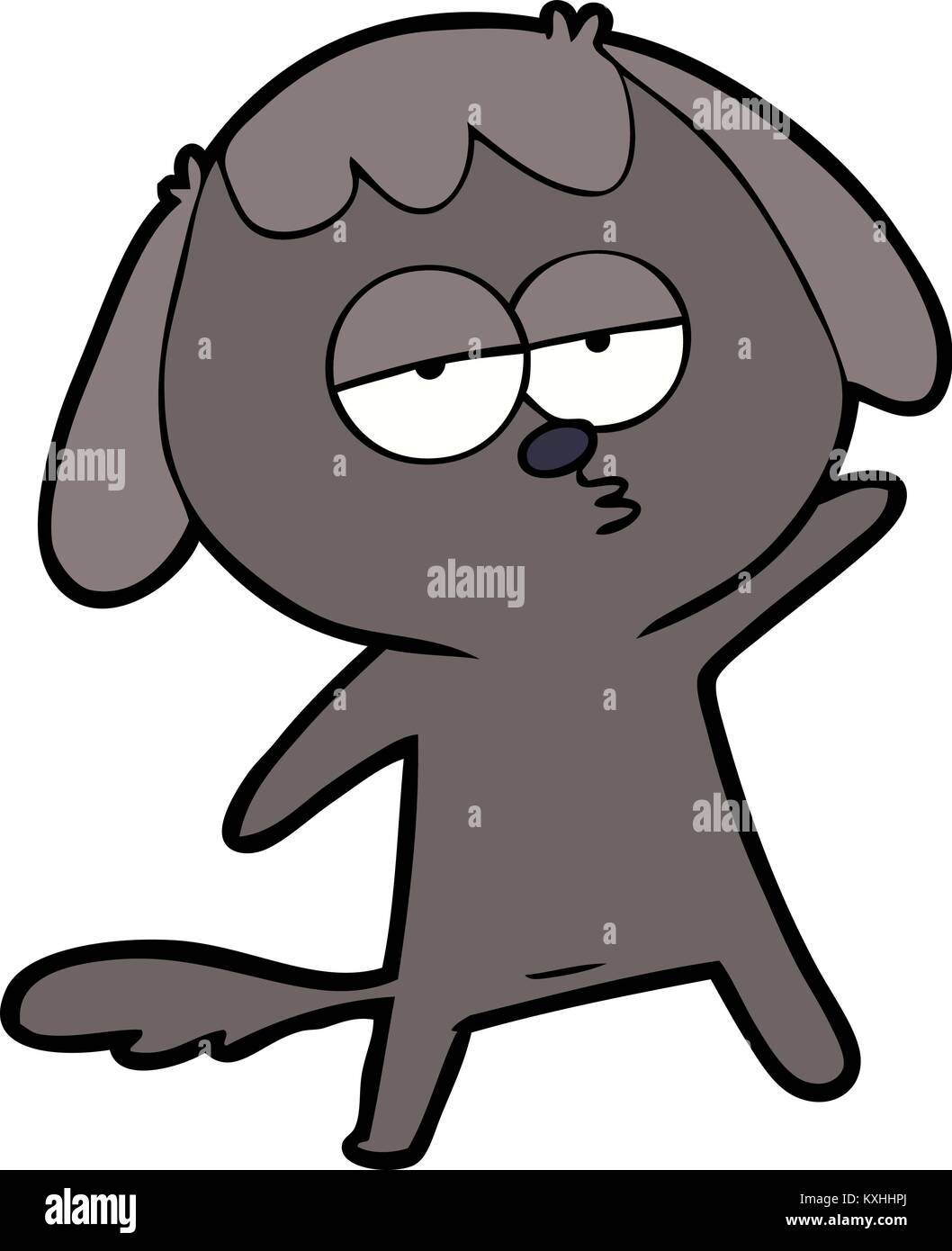 cartoon bored dog Stock Vector Image & Art - Alamy