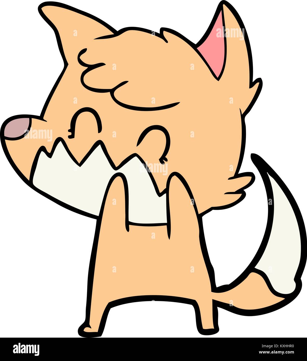 cartoon friendly fox Stock Vector Image & Art - Alamy