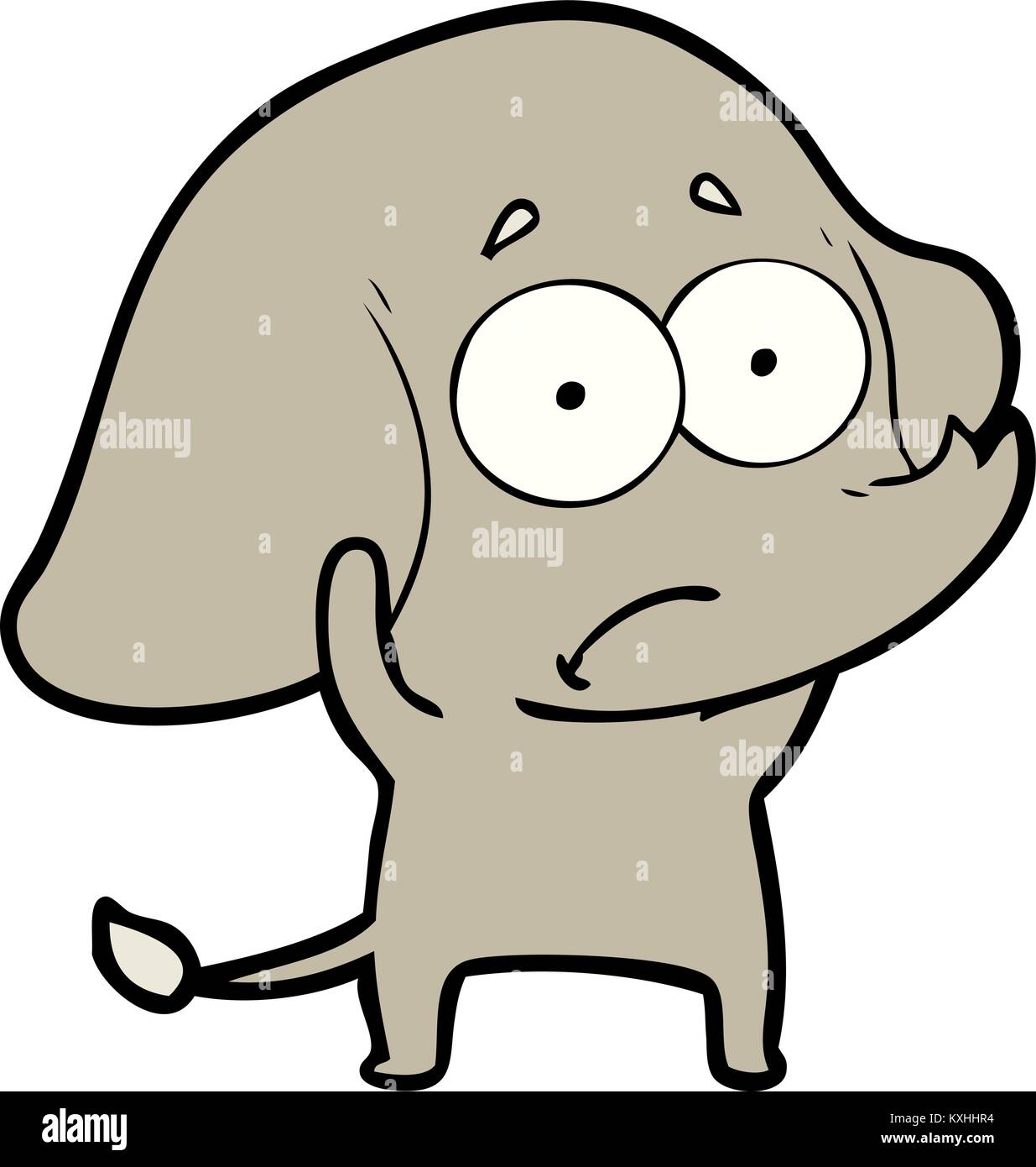 cartoon unsure elephant Stock Vector Image & Art - Alamy