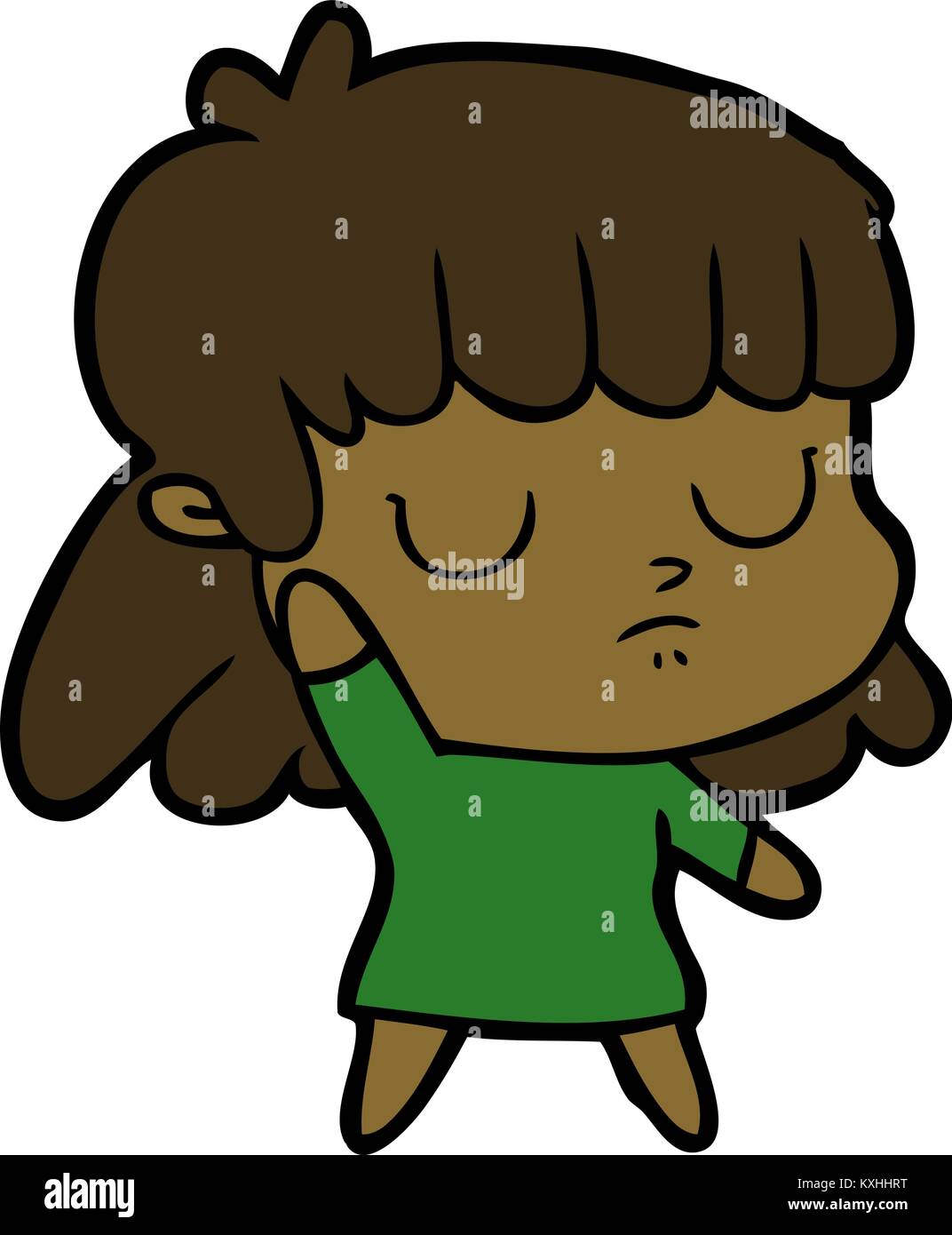 cartoon indifferent woman Stock Vector Image & Art - Alamy