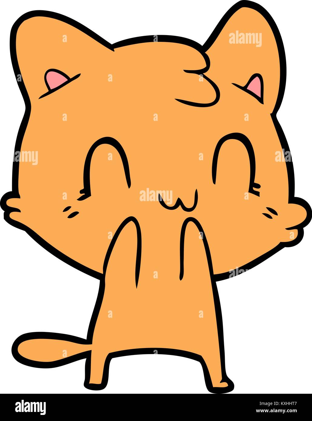 cartoon happy cat Stock Vector Image & Art - Alamy