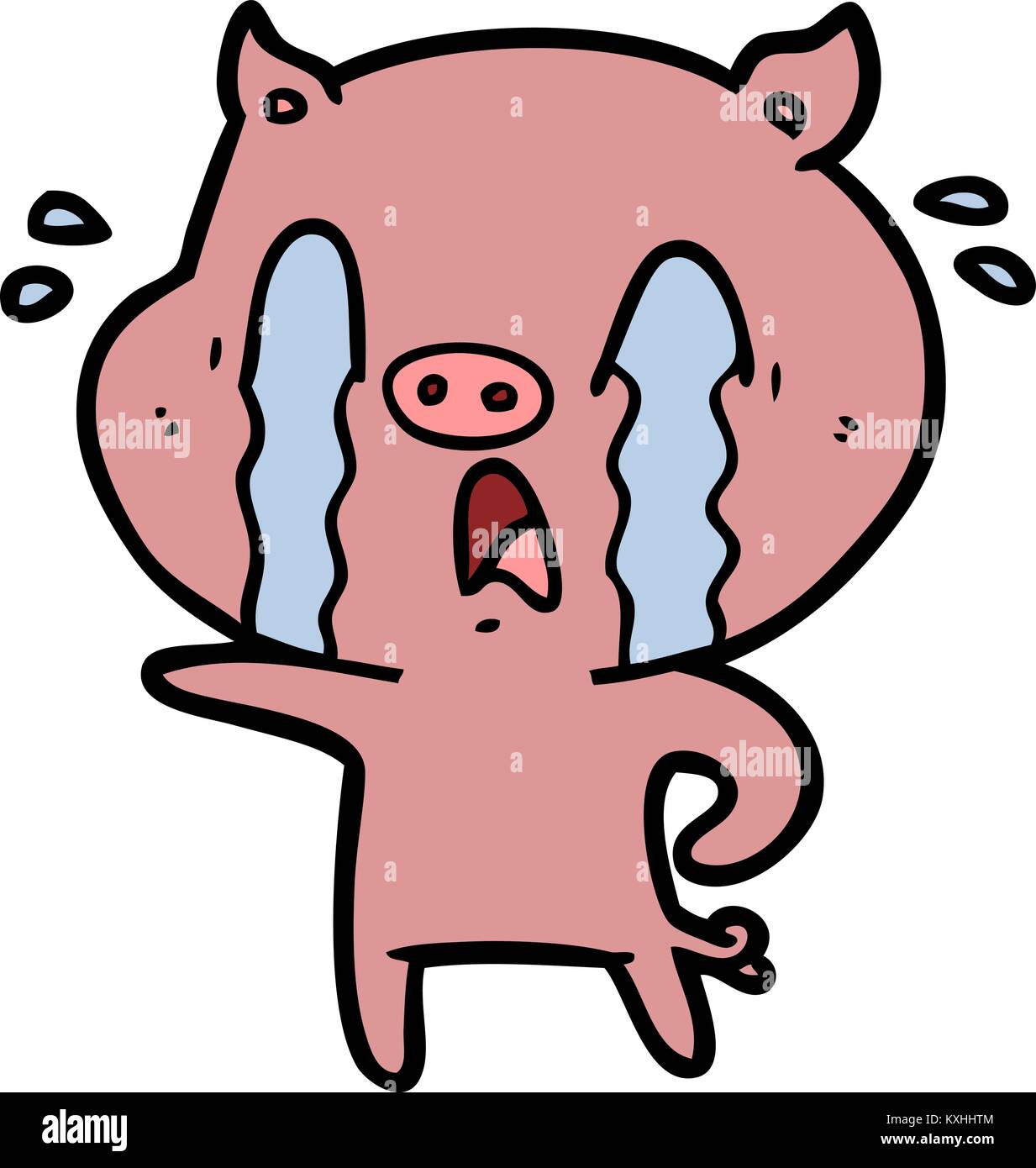 crying pig cartoon Stock Vector Image & Art - Alamy