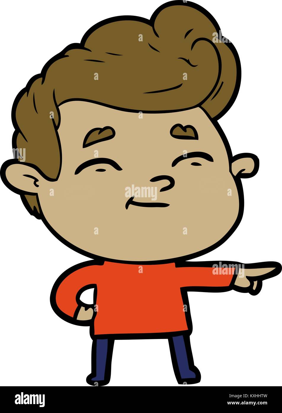 happy cartoon man pointing Stock Vector Image & Art - Alamy