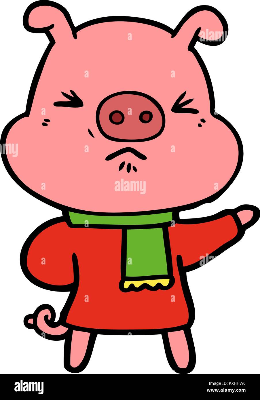 cartoon angry pig Stock Vector Image & Art - Alamy