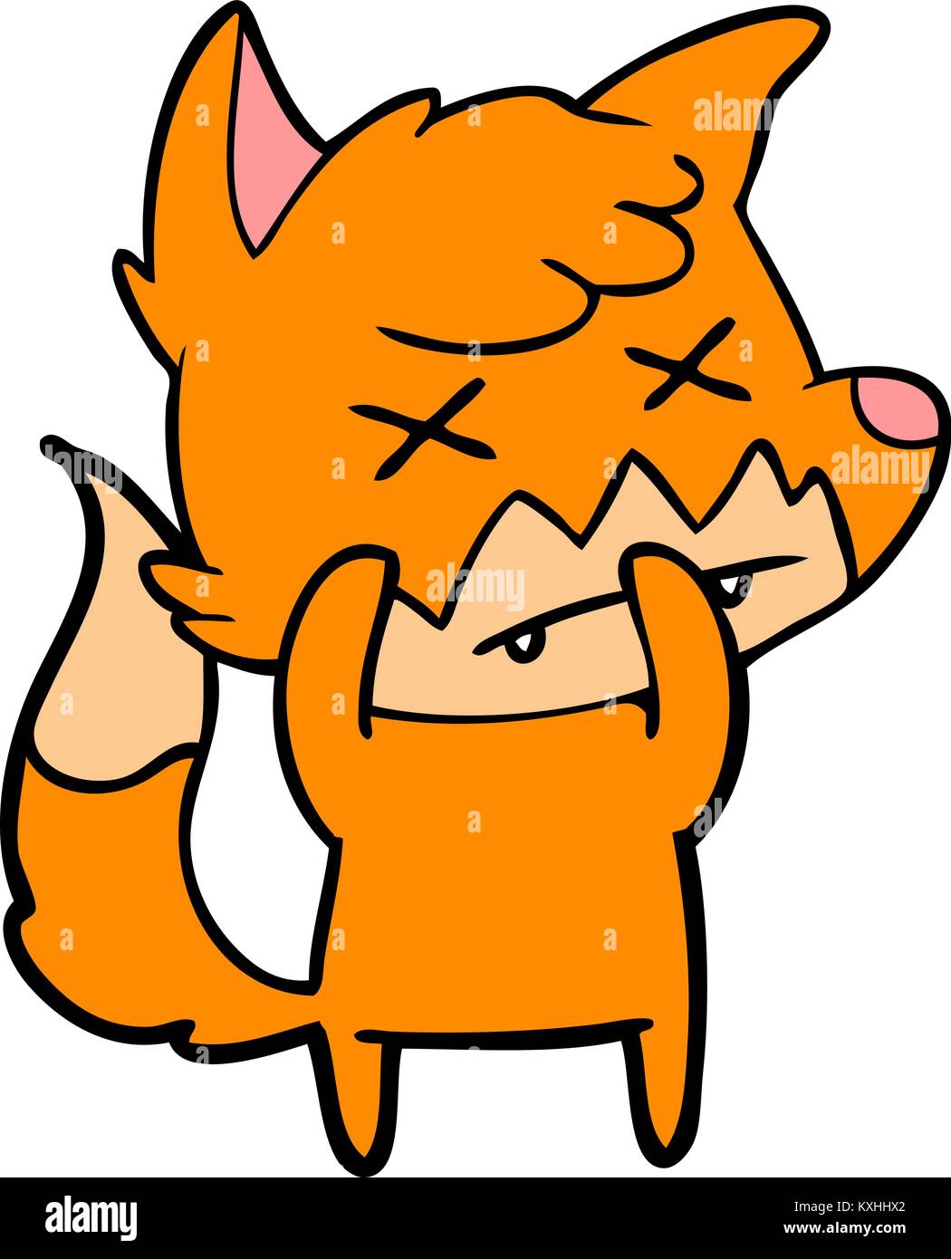 cartoon dead fox Stock Vector Image & Art - Alamy