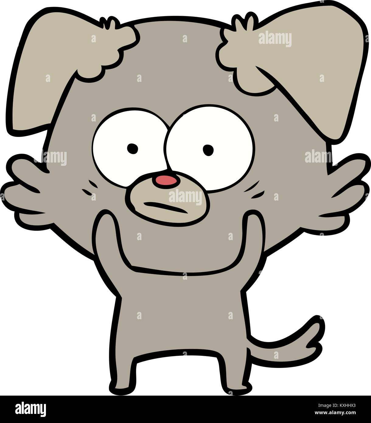nervous dog cartoon Stock Vector Image & Art - Alamy