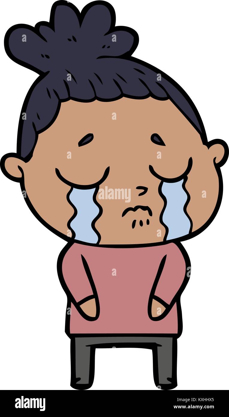 cartoon crying woman Stock Vector Image & Art - Alamy