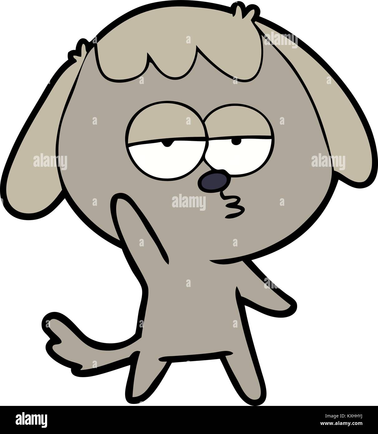 cartoon bored dog Stock Vector Image & Art - Alamy