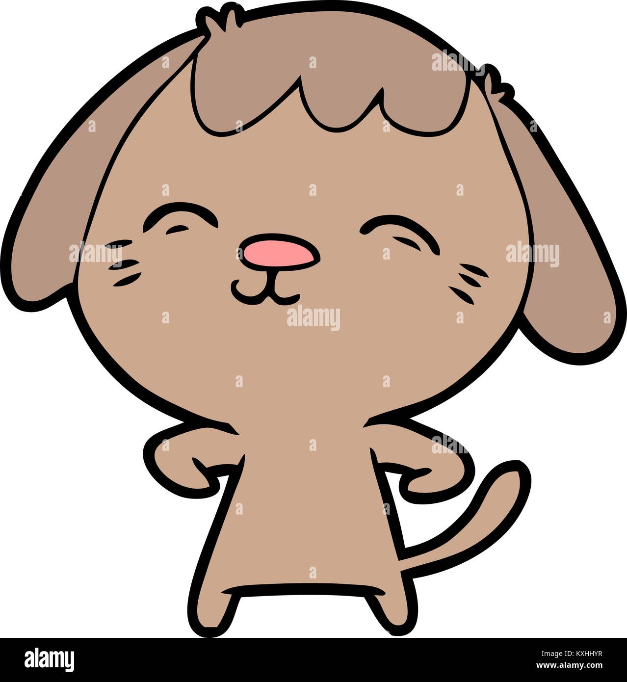 happy cartoon dog Stock Vector Image & Art - Alamy