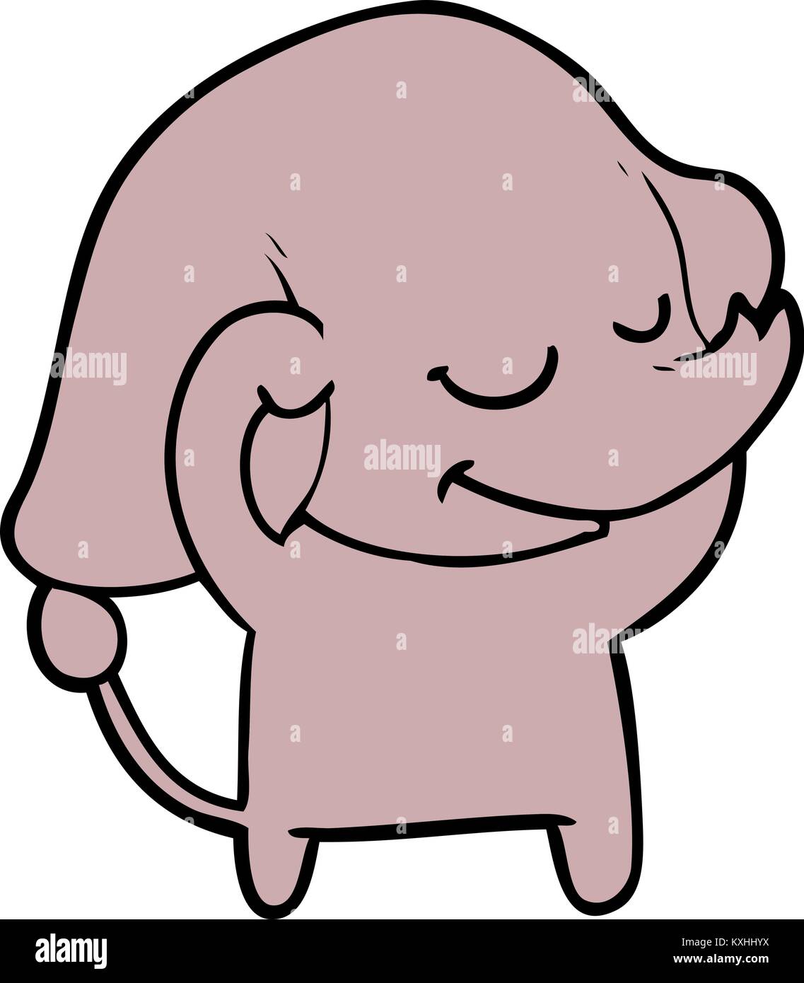 cartoon smiling elephant Stock Vector Image & Art - Alamy