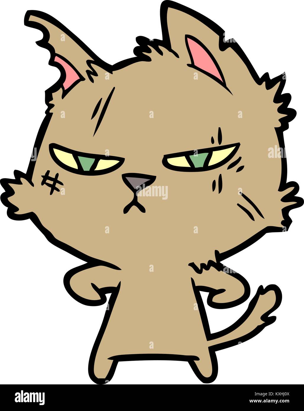 tough cartoon cat Stock Vector Image & Art - Alamy