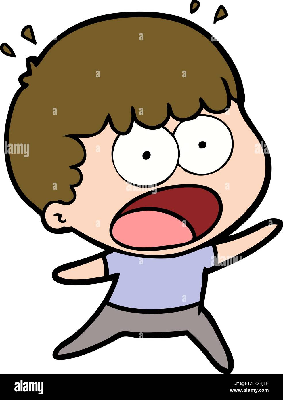 cartoon shocked man Stock Vector Image & Art - Alamy