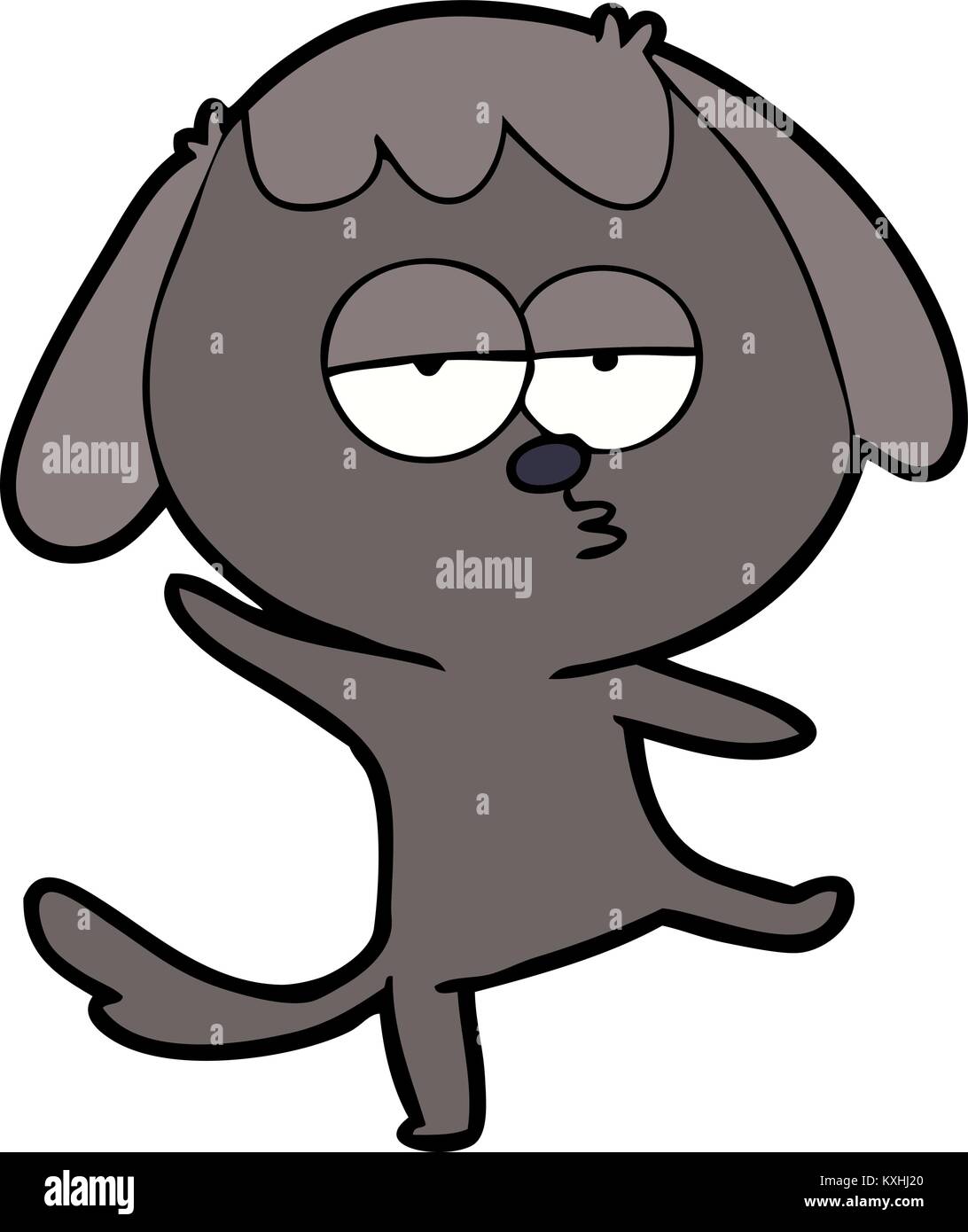 cartoon bored dog Stock Vector Image & Art - Alamy