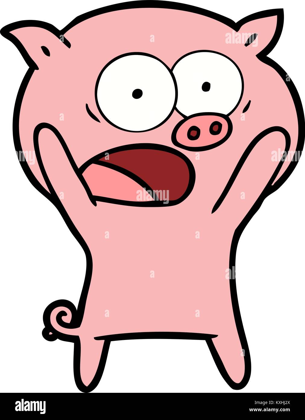 cartoon pig shouting Stock Vector Image & Art - Alamy