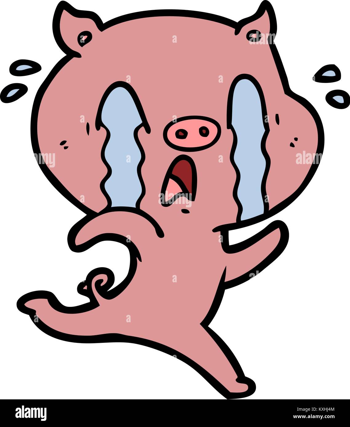 crying pig cartoon Stock Vector Image & Art - Alamy
